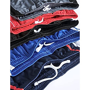 Pack of 5 Men's Athletic Basketball Shorts Mesh Quick Dry Activewear with Pockets (Set 3, Large)