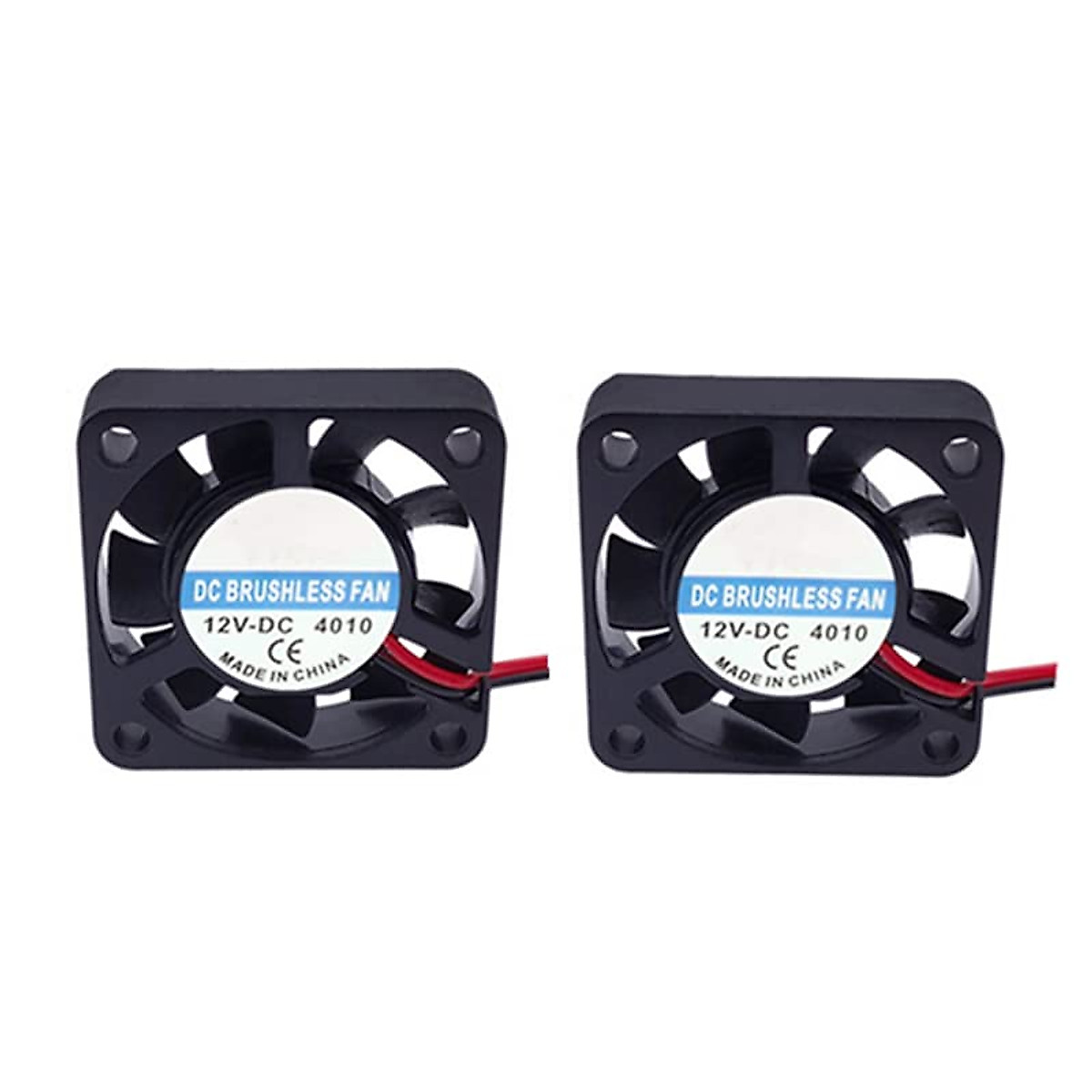 40x40x10mm 4010 DC 12V 2 Pin Cooling Blower Brushless Mini Fan for 3D Printer (Pack of 2pcs)…