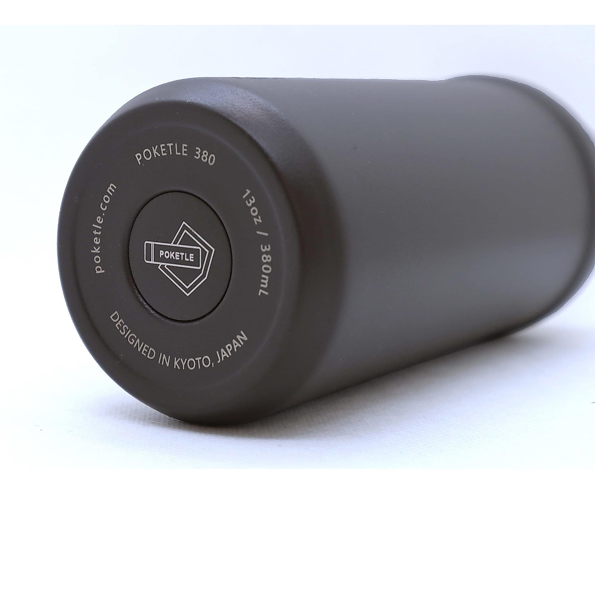 Poketle Personal Insulated Bottle, 380ml, Stainless Steel Tumbler, Lightweight, Good for Hot and Cold Drinks, Charcoal Gray