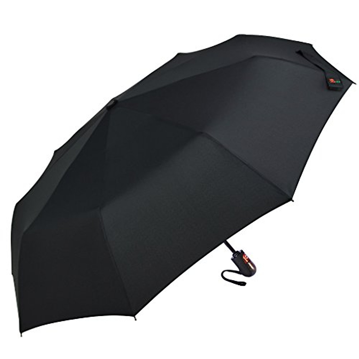 Umenice Automaitc Travel Umbrella Windproof with 210t Fabric Black
