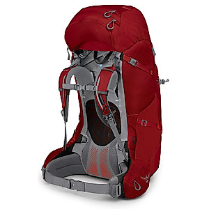 Osprey Ariel Plus 85 Women's Backpacking Backpack, Carnelian Red, Medium/Large