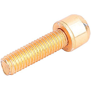 Bicycle Stem, 6 Pcs Bike Steering Handlebar Screw with Spacer for Road Bike for Fixing Gear(Gold one Card/6 pcs)