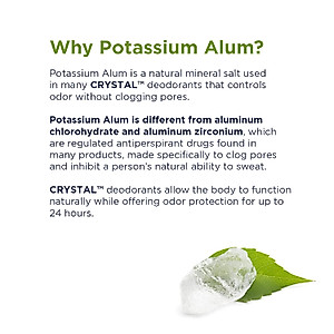 CRYSTAL™ Travel Stick Mineral Deodorant - Unscented Body Deodorant With 24-Hour Odor Protection, Non-Staining & Non-Sticky, Aluminum Chloride & Paraben Free, 1.5 FL OZ – (Pack of 2)