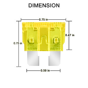 MuHize 100pcs Blade Fuses Assortment Kit, Upgraded Standard Fuse(2A 3A 5A 7.5A 10A 15A 20A 25A 30A 35A), for RV SUV Truck Camper
