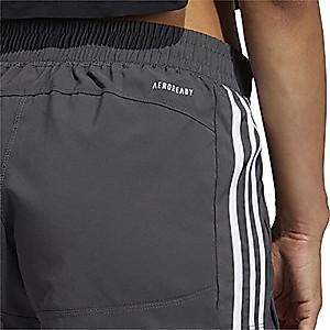 adidas,womens,Pacer 3-Stripes Woven Shorts,Grey/Black,Small