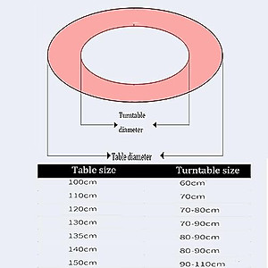 DOUKI Glass Lazy Susan Turntable For Dining Table 24in Tabletop Rotating Serving Swivel Large Serving Plate Lazy Susan Organizer For Table (Size : 36inch(90cm))