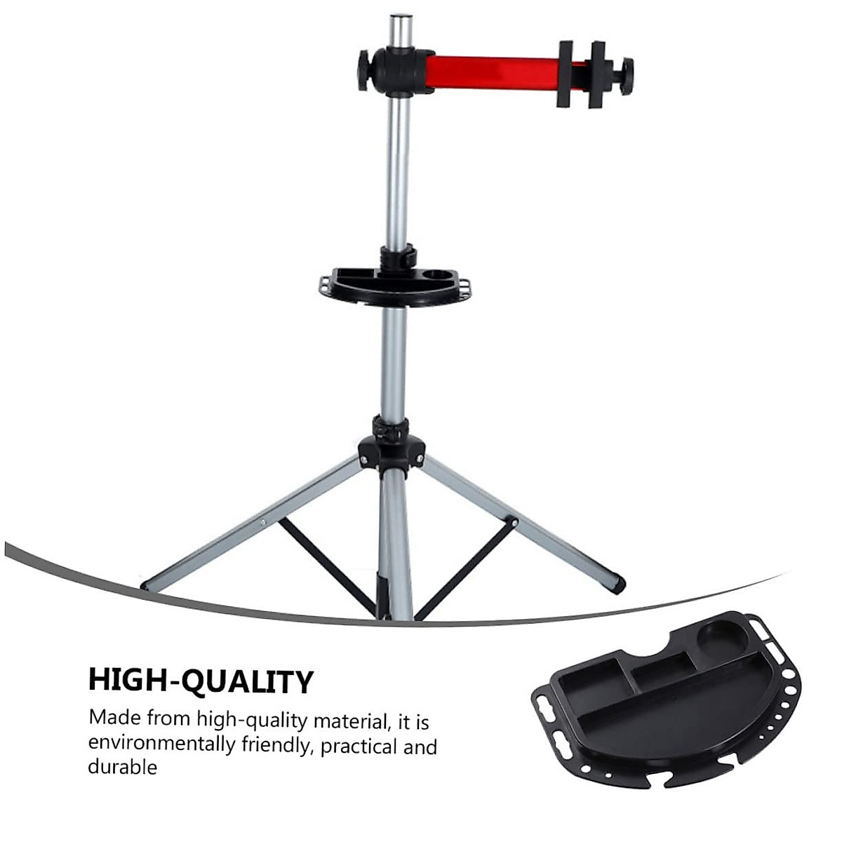 Toddmomy 1pc Repair Bike Repair Station Portable Work Bench Mechanic Tool Storage Shelves Plastic Tripod Base Stand Work Tray Portable Bike Repair Rack Bike Display Support Repair Workstand