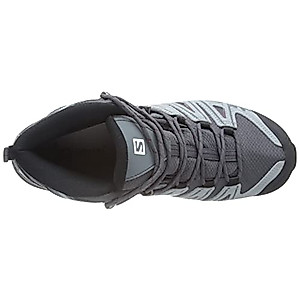 Salomon X Ultra Pioneer MID CLIMASALOMON Waterproof Hiking Boots for Women Trail Running Shoe, Ebony/Stormy Weather/Wine Tasting, 8