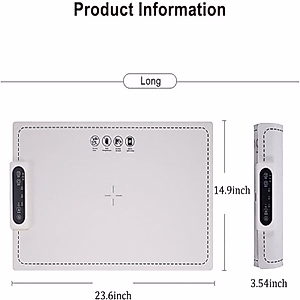Miller Market Warming Mat, Miller Market Food Warmer, Tempmaster Adjustable Warming Tray, Temp Master Electric Food Warming Mat, Millermarket Heating Food Electric Warming Tray (White, 15 * 23.6inch)