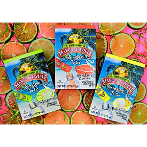 Margaritaville Singles To Go Water Drink Mix - Pina Colada Flavored, Non-Alcoholic Powder Sticks (12 Boxes with 6 Packets Each - 72 Total Servings), 0.65 Ounce (Pack of 12)