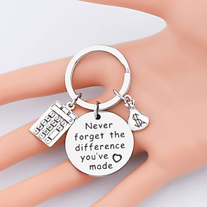 MYOSPARK Accountant CPA Keychain Never Forget The Difference You've Made Accounting Jewelry (difference accountant kc)