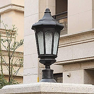 Outdoor Post Light Exterior Pillar Light Classical Outdoor Waterproof Column Head Lamp, Suitable for Door Porch Exterior Wall Pillar Lamp, Patio Porch Decoration Lighting