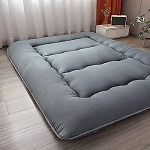 Heimorn Japanese Floor Mattress, Japanese Futon Mattress, Shikibuton Foldable & Portable Camping Mattress with Washable Cover, Dark Gray Full-XL,Grey