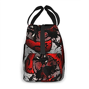 SUMFEELS Shippuden Uchiha Itachi Insulated Cooler Lunch Bags For Women Men Kids Adult Teens Leakproof Reusable Portable Cute 3d Print Lunch Bag Summer Holiday Tote Box For Hiking, One Size