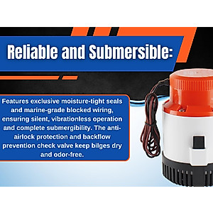 Seaflo 4700 GPH 24v Heavy Duty Electric Bilge Pump (4700gph 24v)