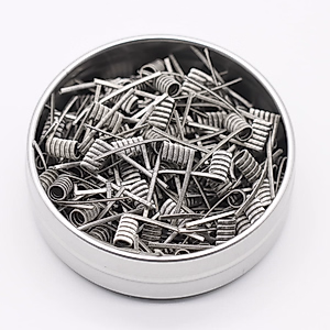 NNK Fused Clapton Coil Heating Resistance Wire Coil Nichrome Mixed Ni90+Ni80 0.26Ω Inner Diameter 3.0mm 100pcs/box