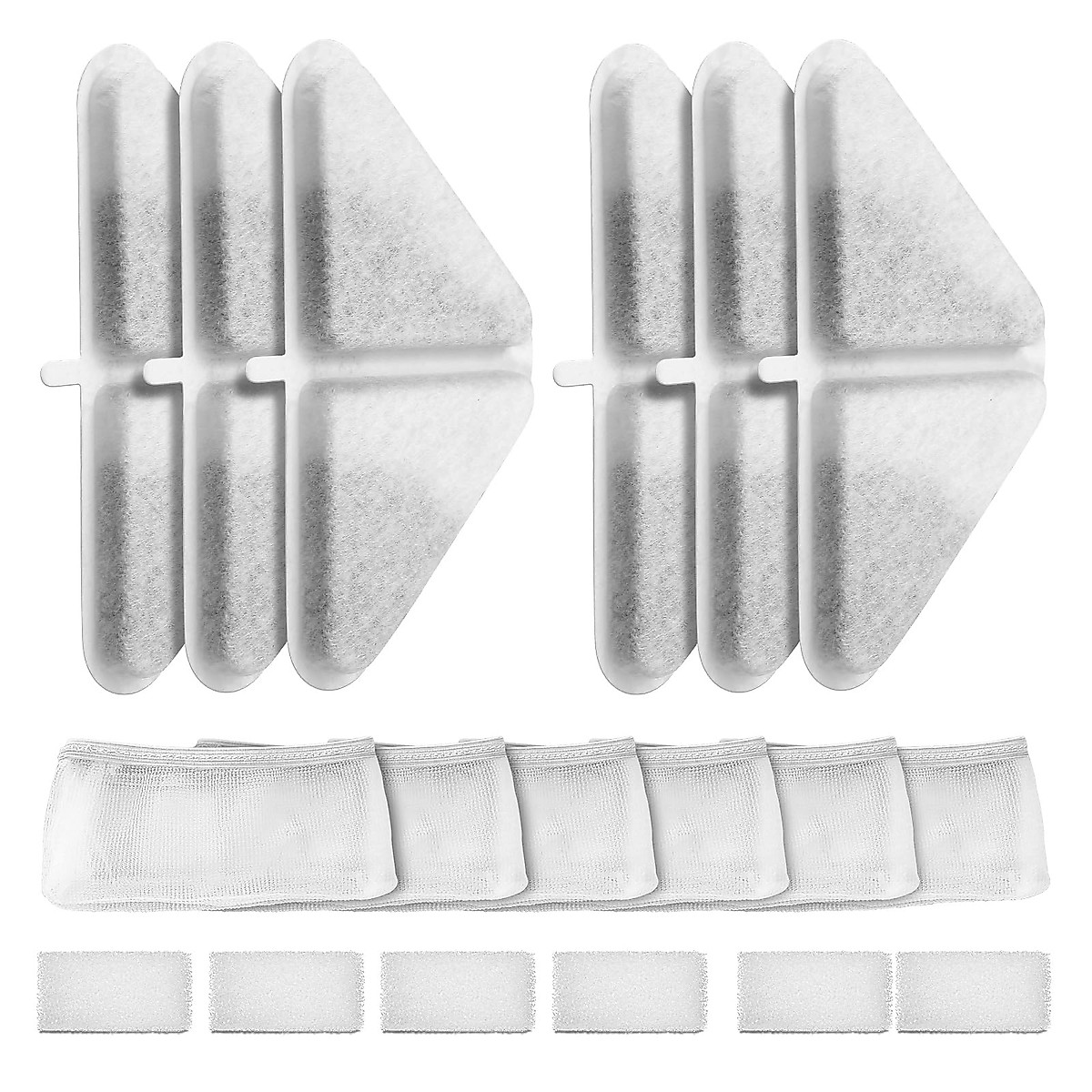 6 Pack Cat Water Fountain Filter Replacement Filter&Sponge&Filter Bag for 230oz/7L Pet Water Fountains