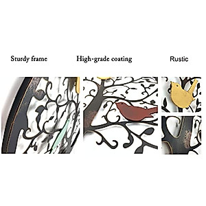 Remenna Metal Wall Art-Tree of Life Wall Decor 23inch Family Tree Metal Wall Hanging Bedroom Living Room Decor Outdoor Decoration (Tree of Life)