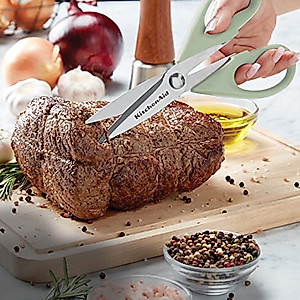 KitchenAid All Purpose Shears with Protective Sheath, 8.72-Inch, Pistachio