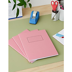 Silvine Exercise Book Plain 75gsm 80 Pages 229x178mm Pink EX112 [Pack of 10], 9x7