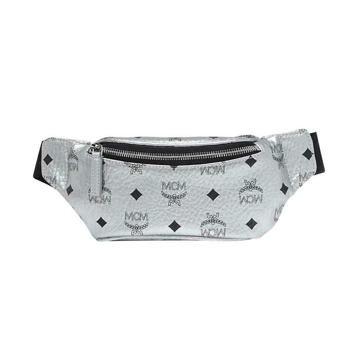 MCM Women's Berlin Silver Metallic Coated Canvas Mini Backpack MUK9SJV23SB001