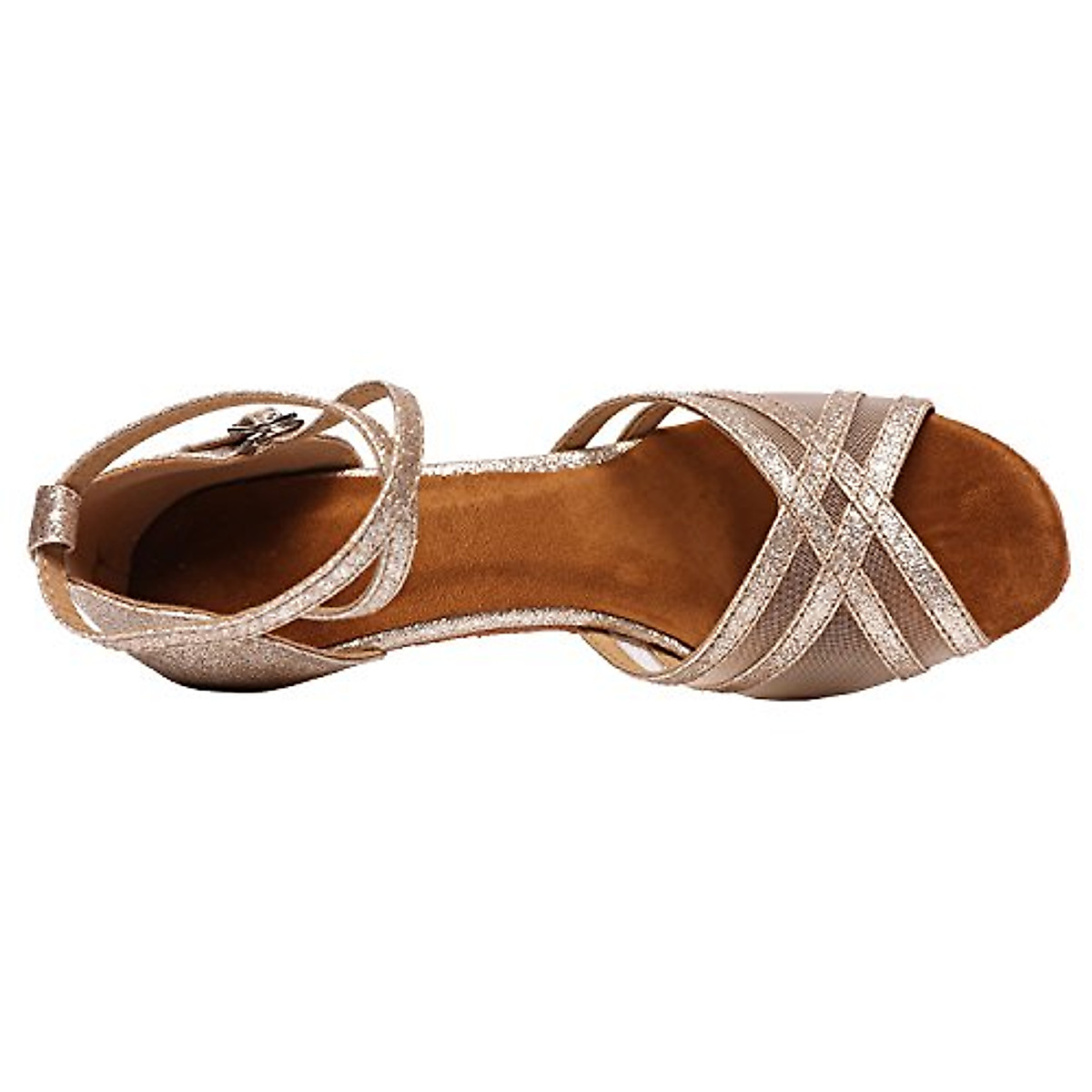 Women's Latin Dance Shoes Female's Ballroom Salsa Dance Shoes（E-Style Gold Size 6）