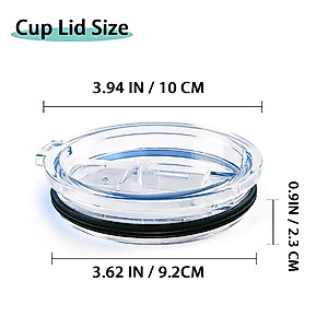 2 Pcs Replacement Lids for 30oz Stainless Steel Tumbler Travel Cup, Tumbler Lids Fits Of 3.62 INCH Yeti Rambler, Ozark Trail, Rtic…
