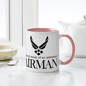 CafePress U.S. Air Force Proud Mom Of An A Ceramic Coffee Mug, Tea Cup 11 oz