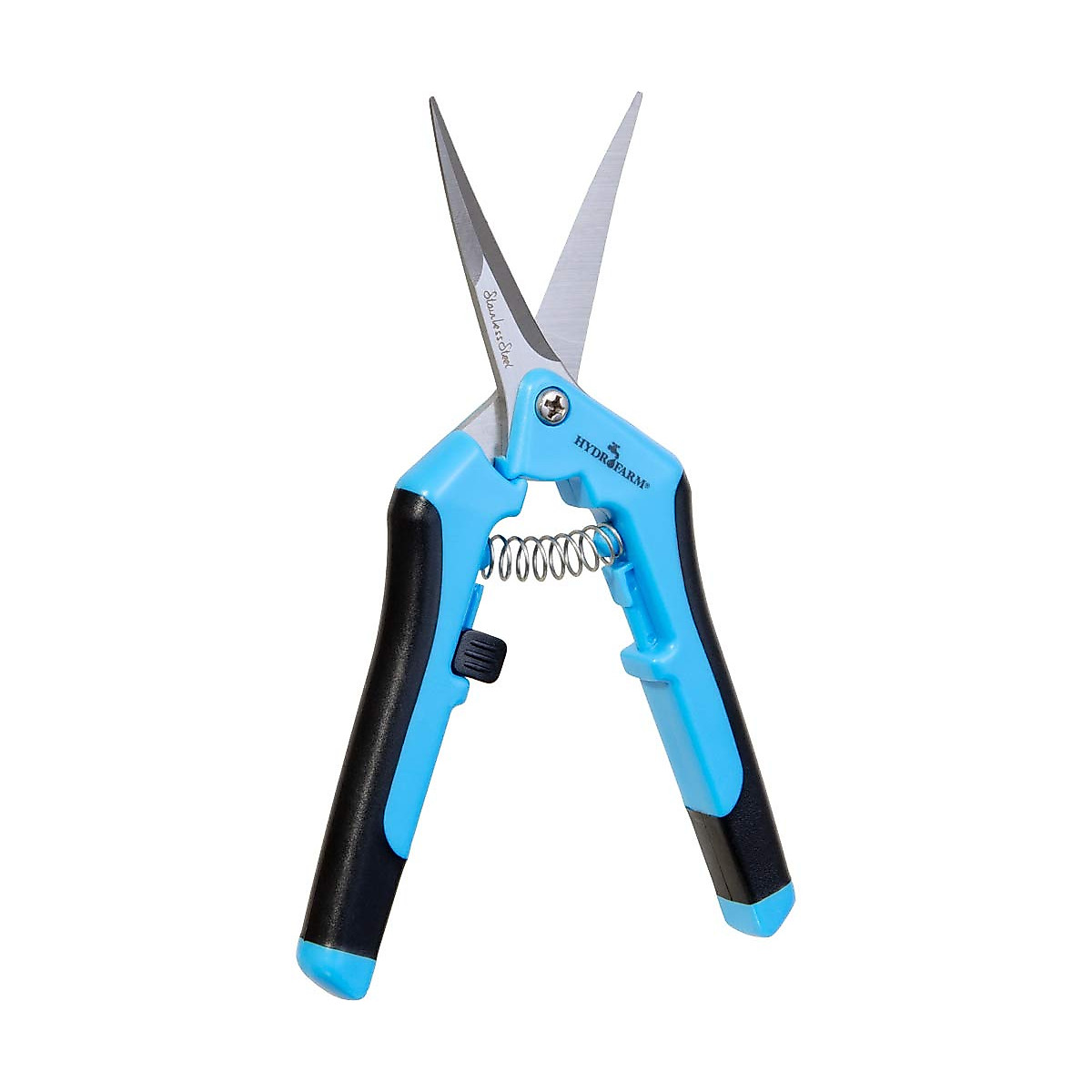 Hydrofarm HGPP400C Precision Curved Blade Pruners, 1-Pack, Blue