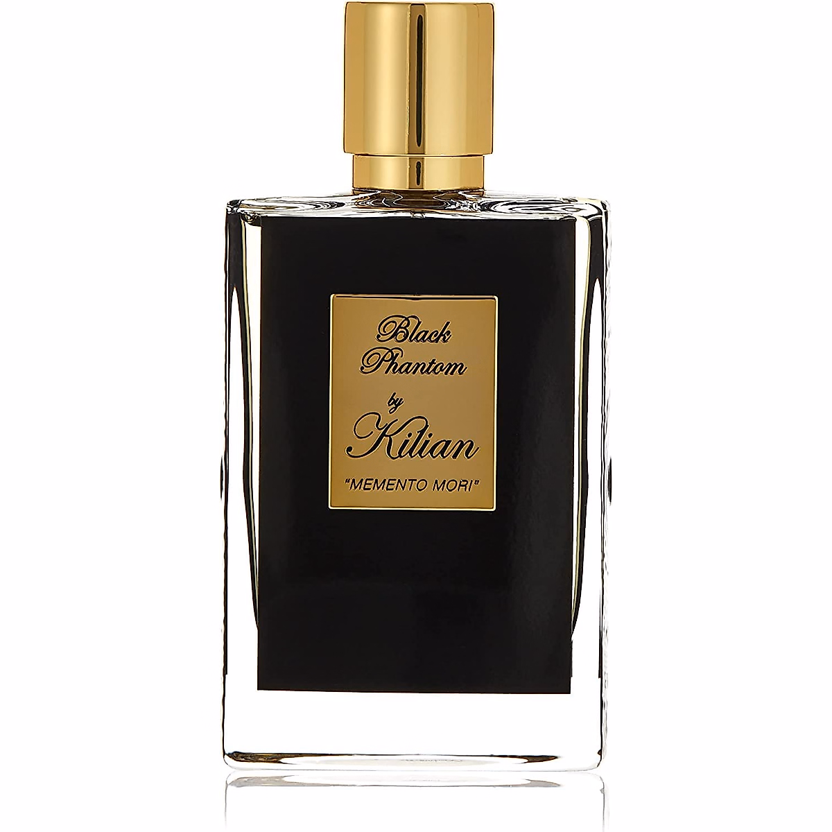 Kilian Black Phantom,"Memento Mori" Refillable Perfume Spray, 1.69 Fl Oz - with Clutch