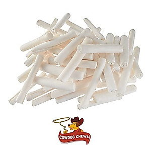 Cowdog Chews 5-6 Inches Rawhide Retriever Roll - Chewing Dog Treat, 100% Natural - Natural Grass Fed Livestock Sourced (50 Pack)