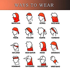 Lifeguard Gear Logo 3D Neck Gaiter Bandana Mouth Mask for Fishing, Perfect for Men Women