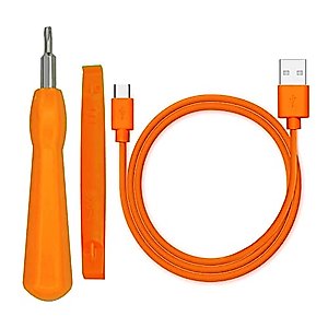 CYJJZQ Ring Doorbell Screwdriver Replacement & Charger Charging Cable Cord, Fit Video Doorbell, Video Doorbell 2 3 and Pro & Elite Ring Doorbell Security Screw (Orange)