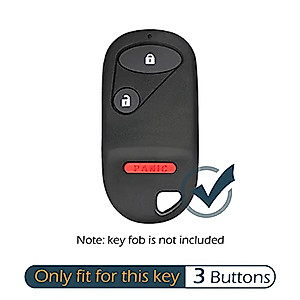 GFDesign 2 Pcs Silicone 3 Buttons Key Fob Cover Remote Case Keyless Protector Compatible with Honda Accord Civic Element Insight Pilot 72147-S5A-A01 NHVWB1U523 NHVWB1U521 A269ZUA106 72147-S04-A01