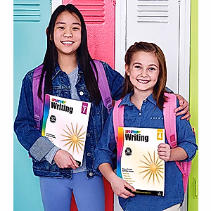 Spectrum 7th Grade Writing Workbooks, Ages 12 to 13, 7th Grade Writing, Informative, Argumentative, Comparative, and Fiction Story Writing Prompts, Writing Practice for Kids - 136 Pages