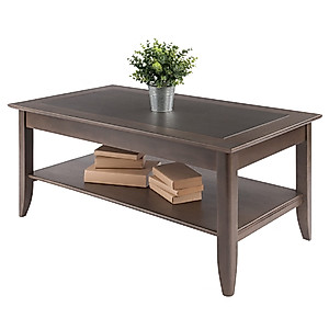 Winsome Wood Santino Coffee Table, 40 W, Oyster Gray