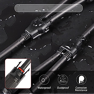 Solar Connector Y Branch Parallel Cable,Solar Panel 1 to 2 Y Cable 40A Wire Male Female 1 Pair, (MFF+FMM,30CM)