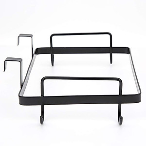 Jiawu Trash Storage Holder, Trash Bag Rack Hanging Trash Bag Holder Iron Hook Designed for Household Kitchen Cabinets Doors and Cupboards(Black)