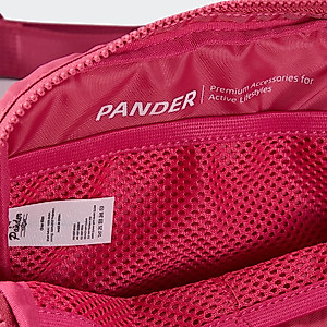 Pander Two Way Zipper Fanny Pack Nylon Everywhere Belt Bag for Women, Water Repellent Waist Packs, Crossbody Bags with Adjustable Strap (Hot Pink).