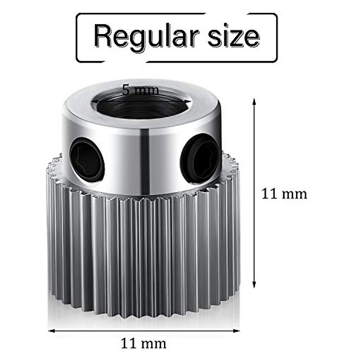 15 Pieces Extruder Wheel Gear 3D Printer Parts Drive 36 Teeth Gear Stainless Steel Extruder Gear Compatible with CR-10, CR-10S, S4, S5, Ender 3, Ender 3 Pro