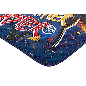 Marvel's Captain Marvel, "Higher, Further, Faster" Micro Raschel Throw Blanket, 46" x 60", Multi Color
