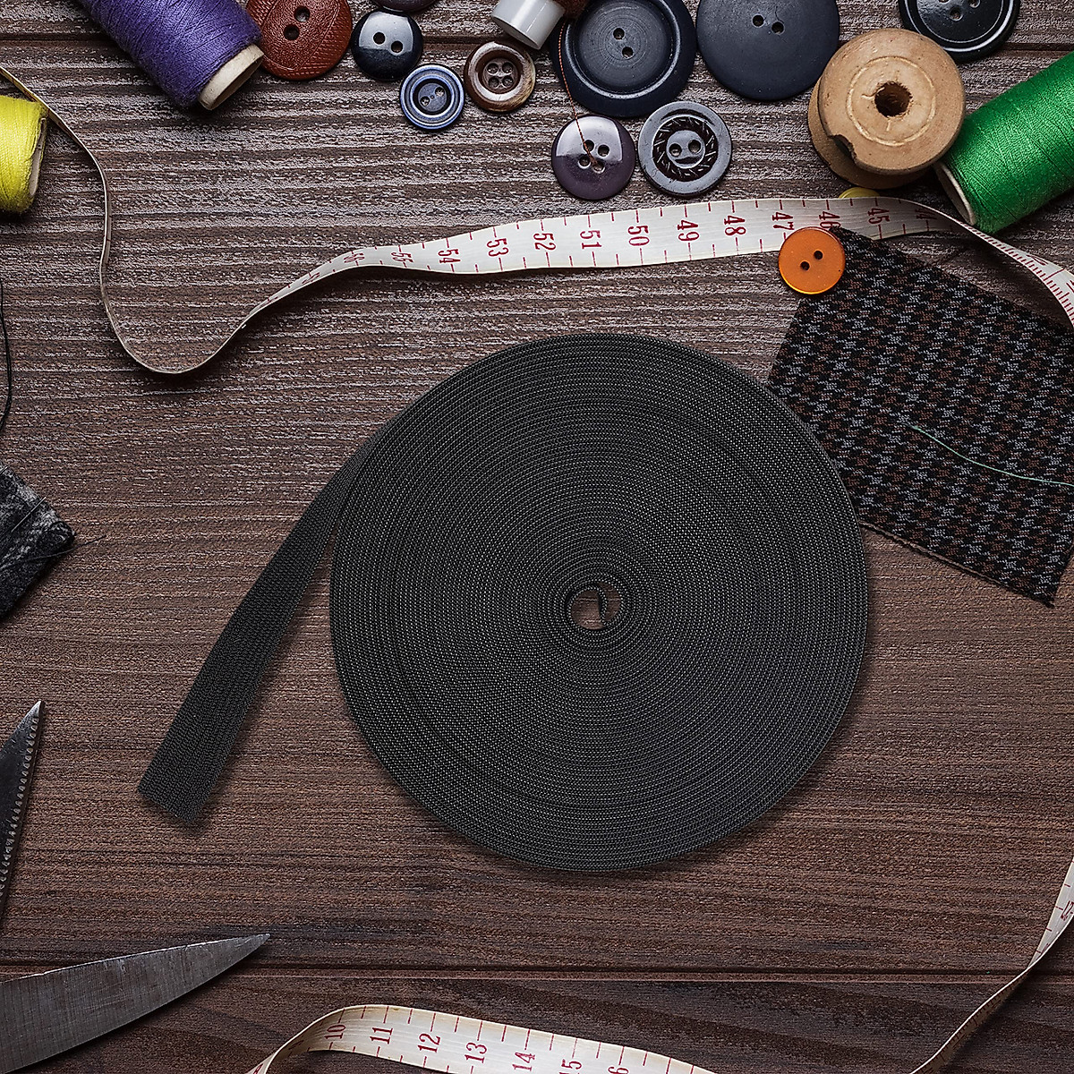 Mr. Pen- Elastic Band, 0.6", 11 Yards, Black, Elastic Band for Sewing, Black Elastic Band, Elastic Straps, Stretch Elastic for Sewing, Fabric Elastic Band, Waistband Elastic