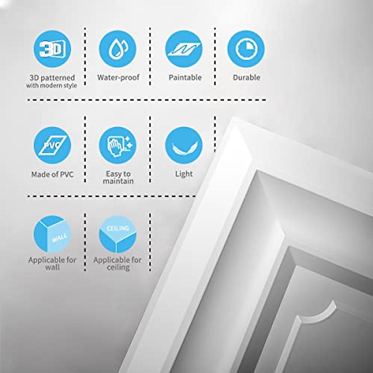 Art3d Drop Ceiling Tiles 24x24, Pack of 12pcs in White