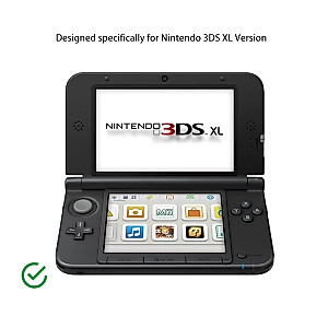 3DS XL Case - Ultra Clear Crystal Transparent Hard Shell Protective Case Cover Skin for Nintendo 3DS XL LL - [New Modified Hinge Design]