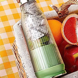 Yctze Blender, Portable Professional Stainless Steel Tip Detachable USB 1300mAh Travel Blender Electric Mini Juicer Cup for Kitchen Office Drinking Outdoor 380ml