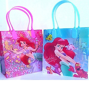 Disney Princess Little Mermaid Ariel Ocean Beauty Reusable Party Favor Goodie Small Gift Bags (12 Bags)