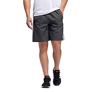 adidas Men’s Woven Active Short (Medium, Black/White Stripe)