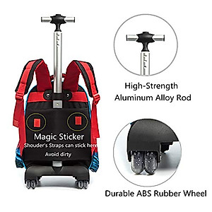 Meetbelify 3Pcs Rolling Backpack for Boys,School Backpack with Wheels for Boys