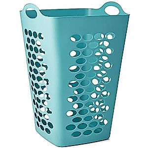 CR-FUSE 2 Pcs of Mainstays Flexible Square Teal Laundry Hamper, Great Laundry Basket 26 Inches(2-Pack)