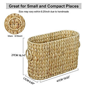 Coeusy Toilet Paper Storage,Water Hyacinth Toilet Paper Baskets Bathroom Organizer,Large Toilet Paper Holder for up to 9 Mega Rolls,Bathroom Accessories Organizer